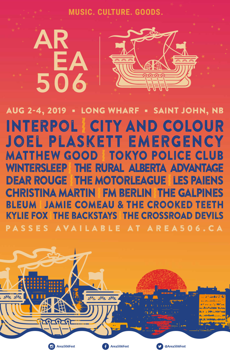Area 506 Announce 2019 Lineup And An Extra Night Of Music On Saint John Area 506 Announce 2019 Lineup And An Extra Night Of Music On Saint John